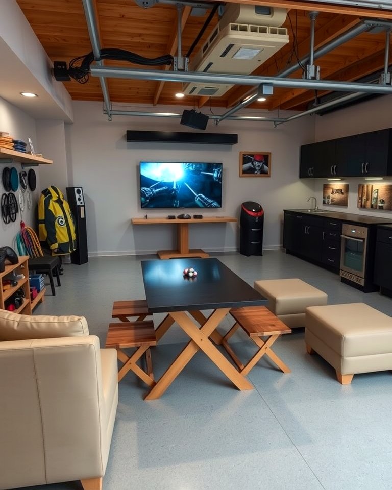 30 Garage Game Room Ideas for Ultimate Entertainment Zones
