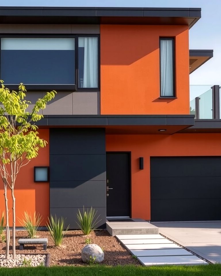 25 Orange House Exterior Ideas for a Bold Look