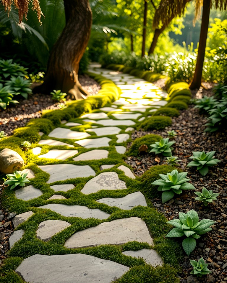 30 Creative Stepping Stone Walkway Garden Ideas