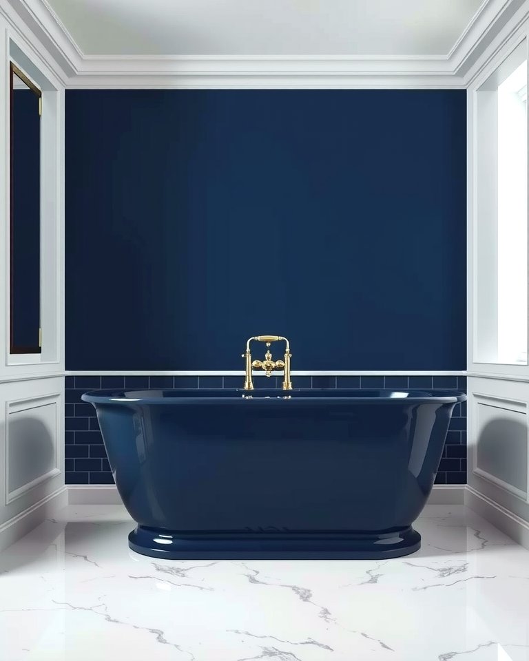 25 Navy Blue Bathroom Ideas for a Luxurious Look