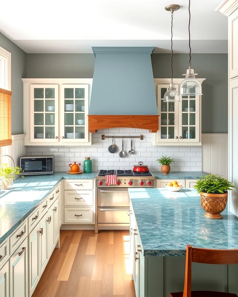 30 Blue Countertop Kitchen Ideas for Bold Statement Spaces