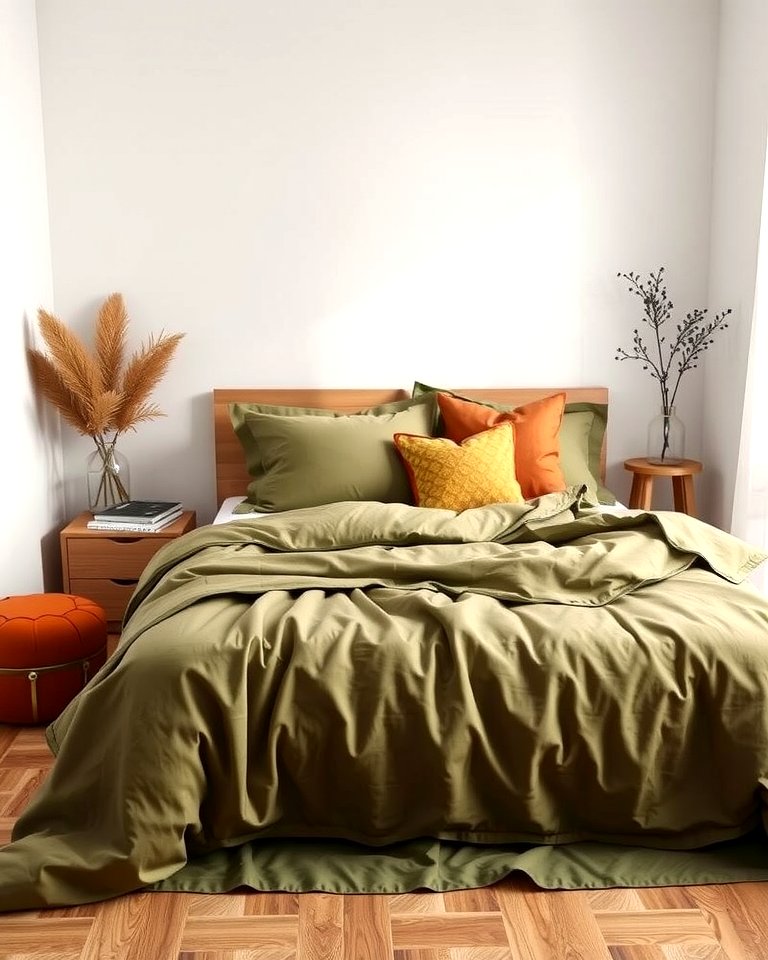 30 Olive Green Bedroom Ideas for Soothing Retreats