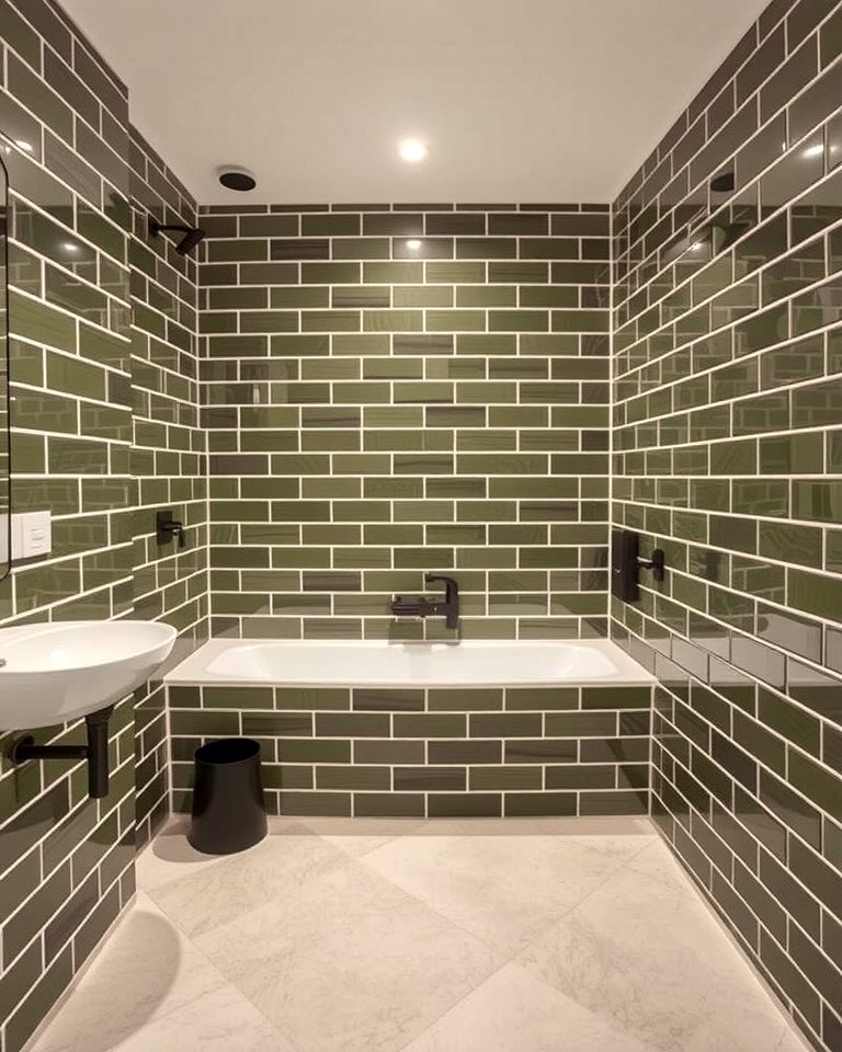 30 Green Tile Bathroom Inspiration Ideas for Bold Spaces