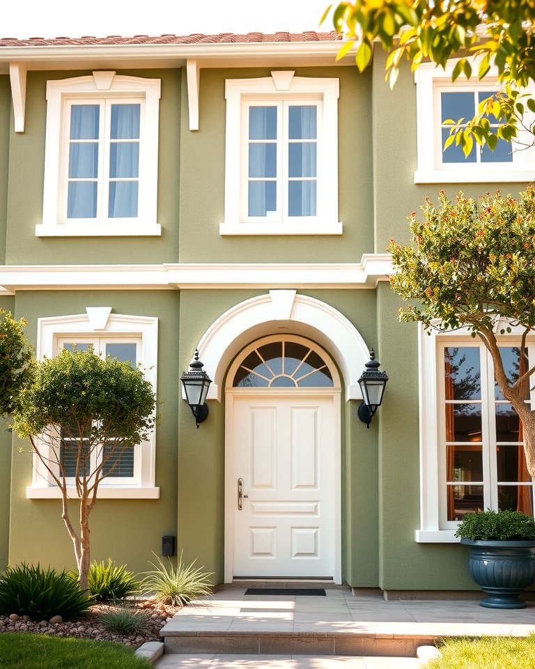 25 Olive Green House Exterior Ideas for a Fresh and Natural Look
