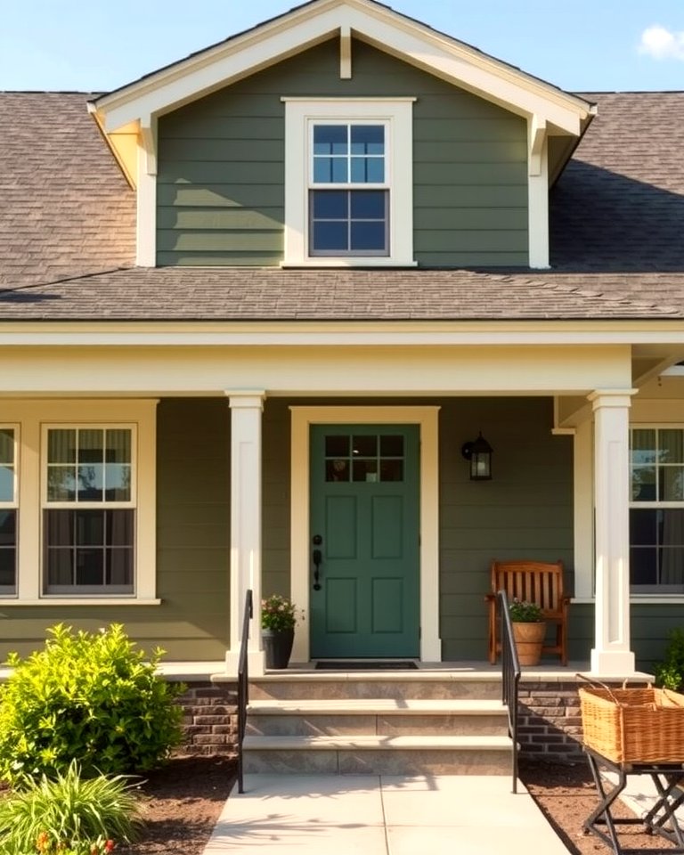 25 Olive Green House Exterior Ideas for a Fresh and Natural Look