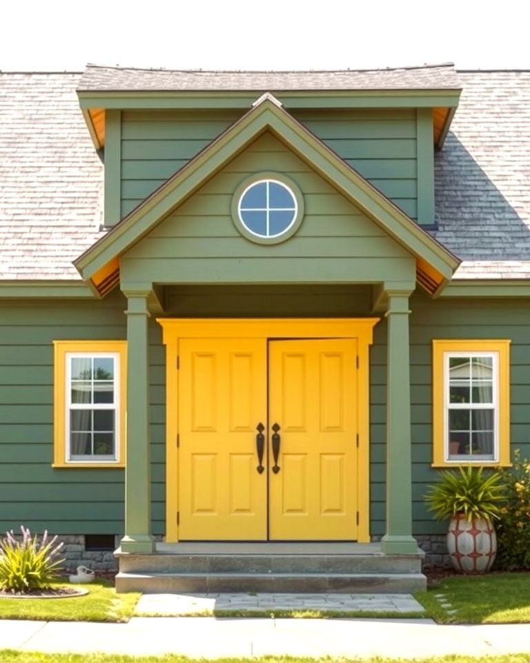 25 Olive Green House Exterior Ideas for a Fresh and Natural Look