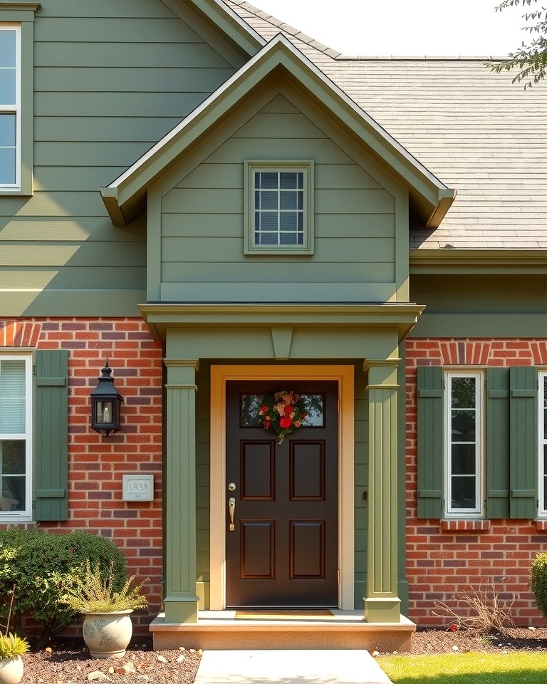25 Olive Green House Exterior Ideas for a Fresh and Natural Look