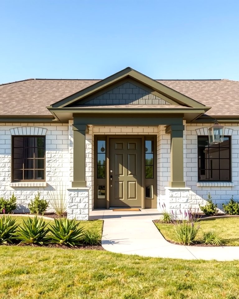 25 Olive Green House Exterior Ideas for a Fresh and Natural Look