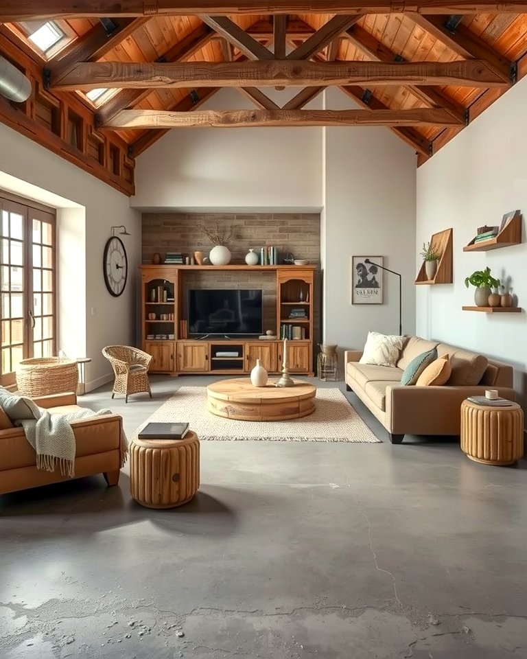 25 Rustic Concrete Floor Living Room Ideas for Style