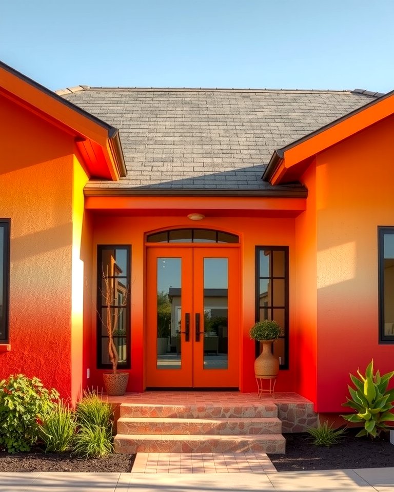 25 Orange House Exterior Ideas for a Bold Look