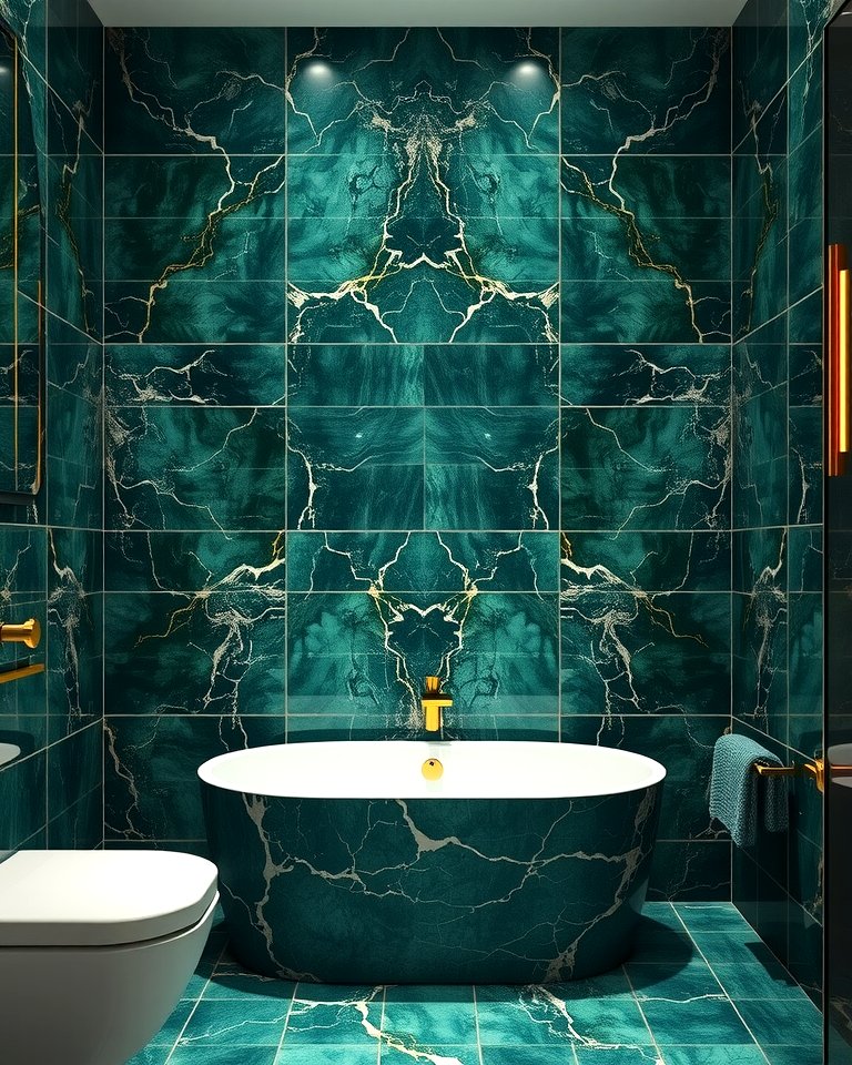 30 Green Bathroom Tile Design Ideas for a Refreshing Oasis