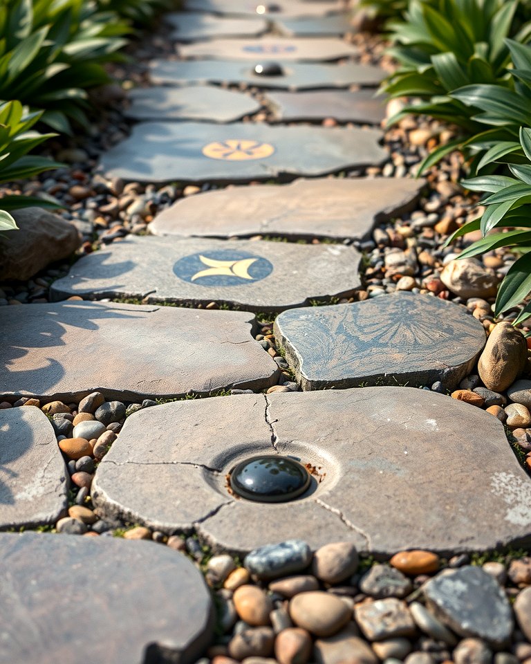 30 Creative Stepping Stone Walkway Garden Ideas