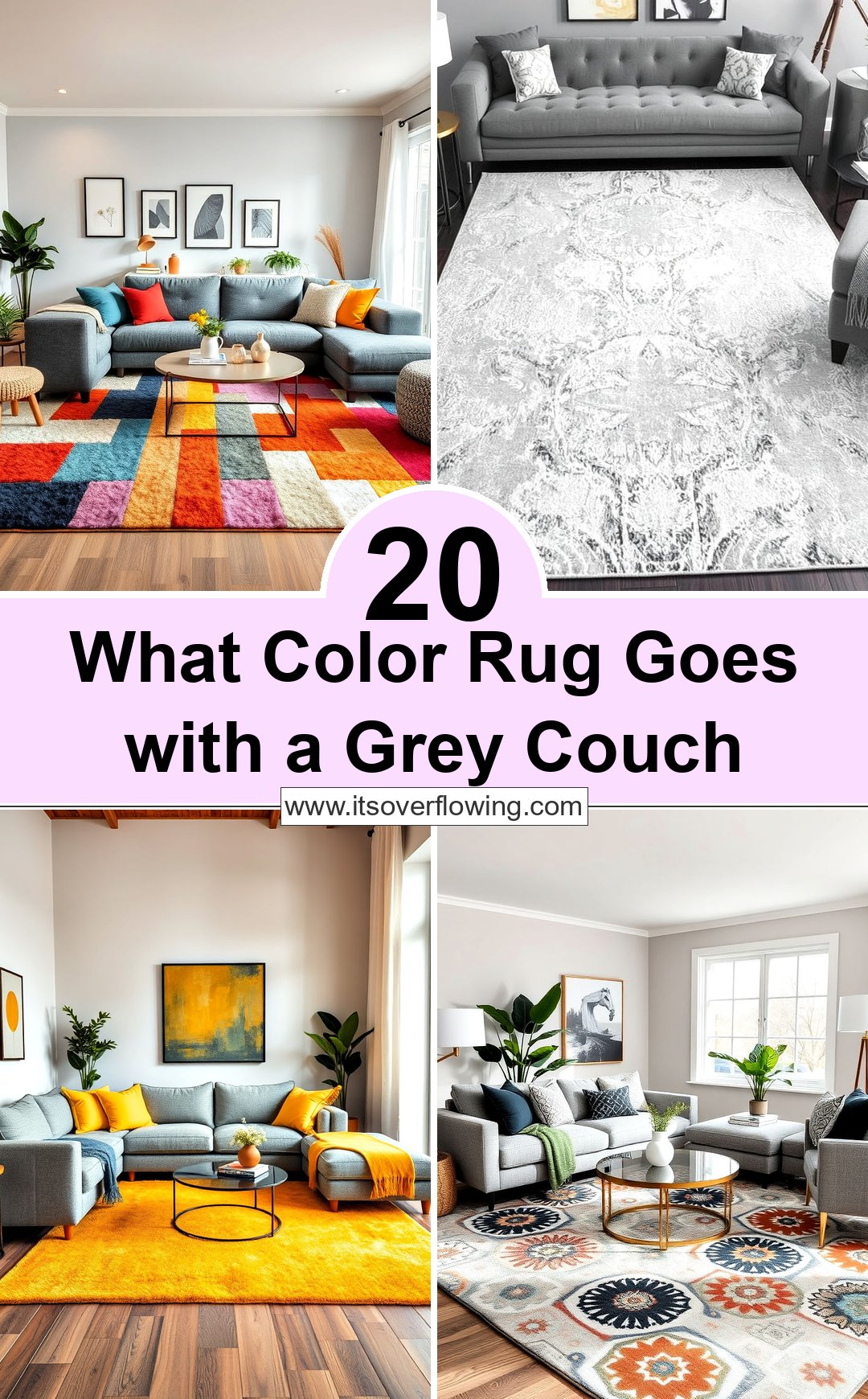 20 Perfect Rug Colors to Pair with a Grey Couch for Any Room