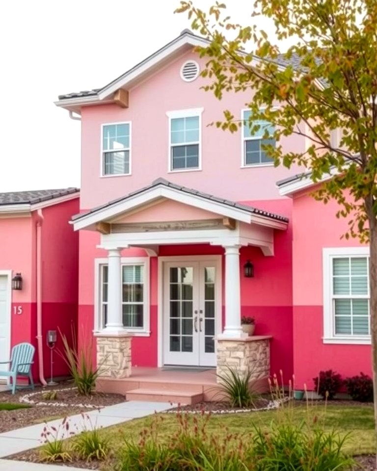 25 Pink House Exterior Ideas for a Charming Look
