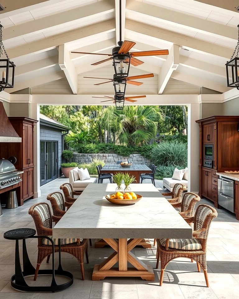 30 Pool House with Outdoor Kitchen Designs for Entertaining