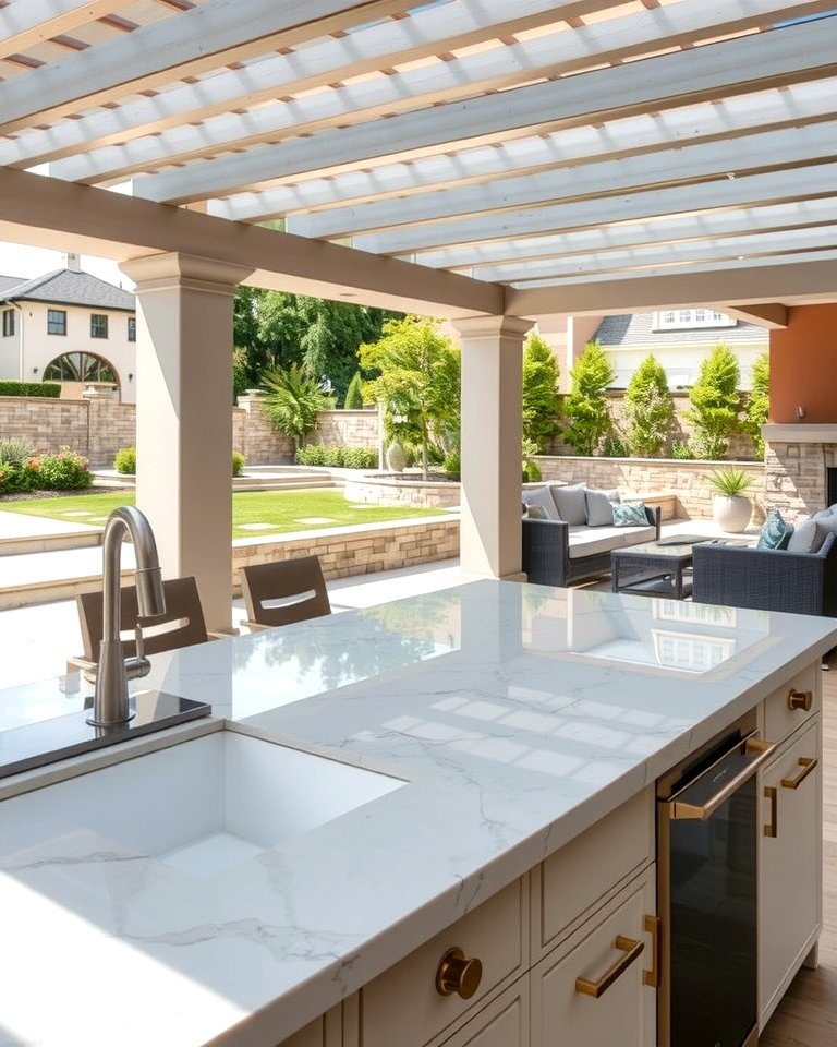 25 Types of Outdoor Kitchen Countertops for Durability