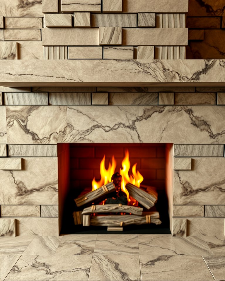 25 Quartz Fireplace Surround Ideas for a Sleek Look