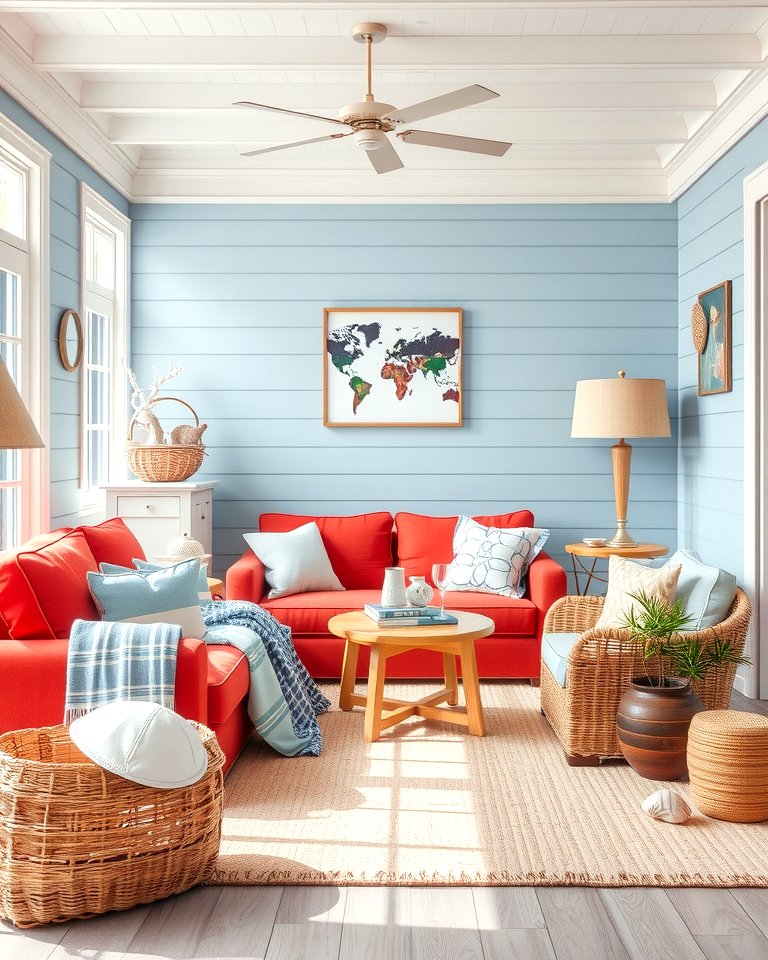 25 Red Couch Living Room Ideas to Make a Statement