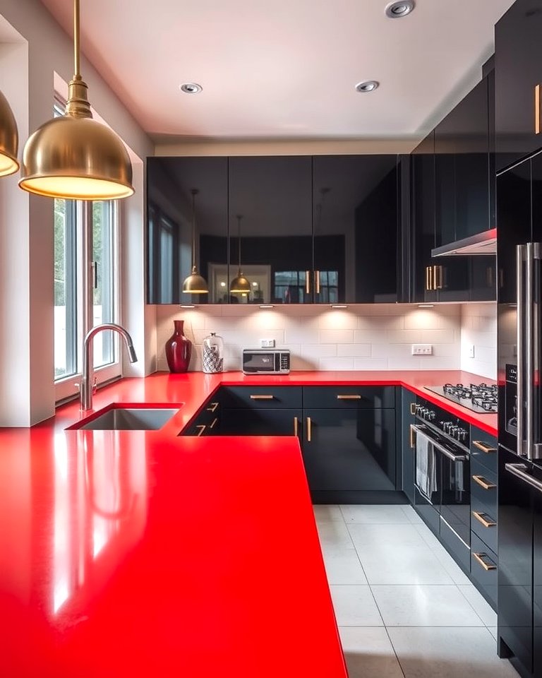 25 Red and Black Kitchen Ideas for a Bold Look