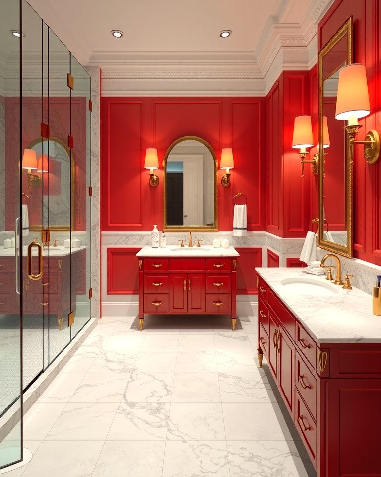 25 Red Bathroom Ideas for a Luxurious Feel