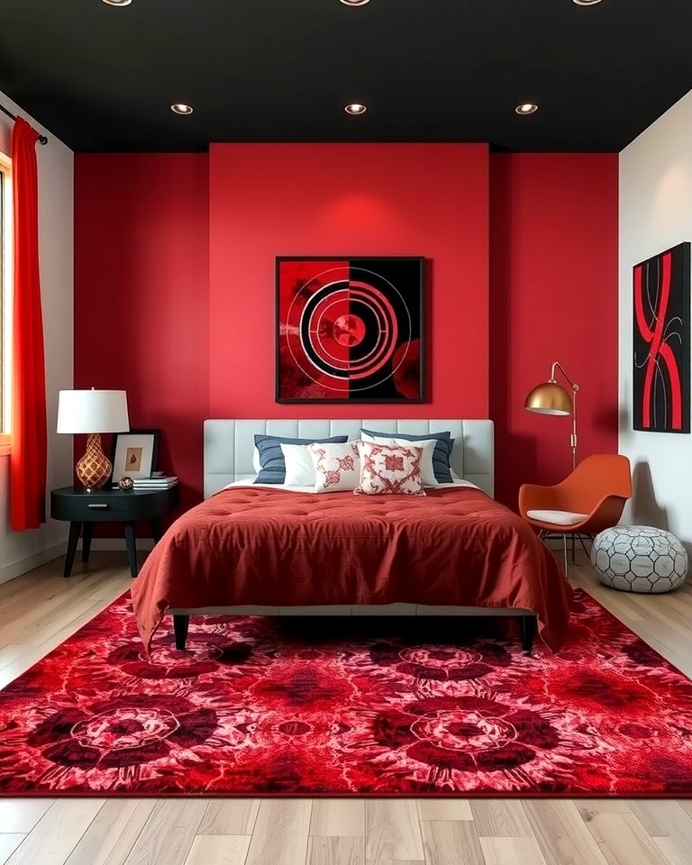 25 Red and Black Bedroom Ideas for a Dramatic Look