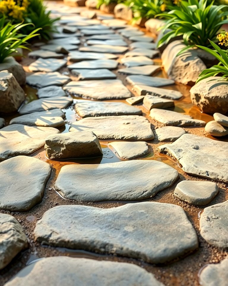 30 Creative Stepping Stone Walkway Garden Ideas