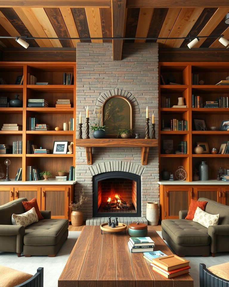 30 Fireplace with Bookshelves Ideas for Cozy Literary Nooks