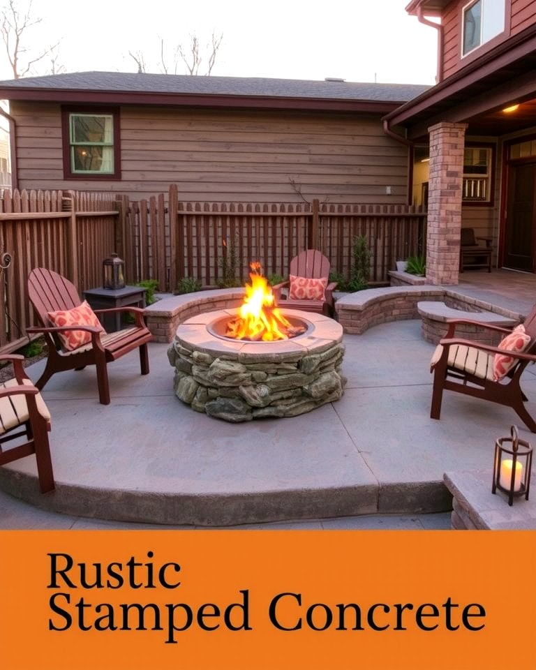 25 Stamped Concrete Patio With Fire Pit Ideas