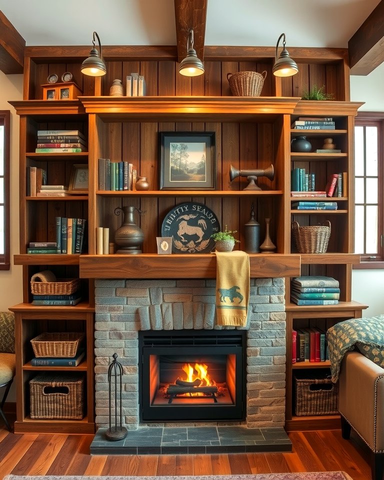 30 Fireplace with Bookshelves Ideas for Cozy Literary Nooks