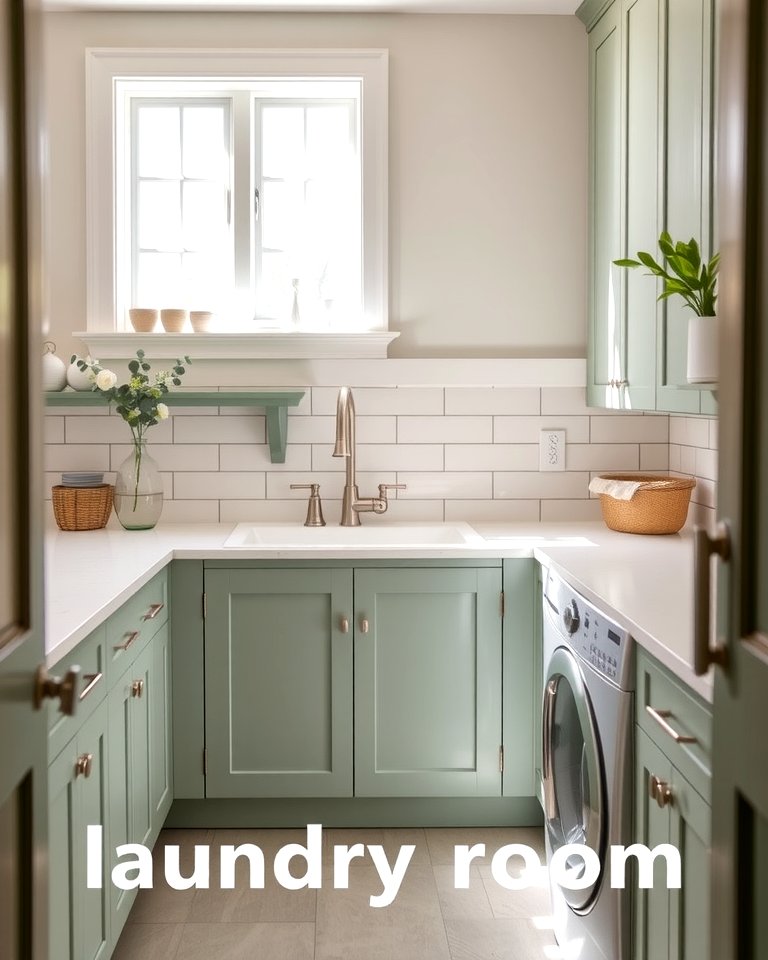 25 Sage Green Laundry Room Ideas for a Fresh Look
