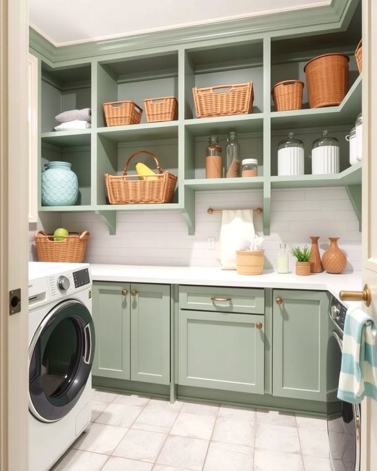 25 Sage Green Laundry Room Ideas for a Fresh Look