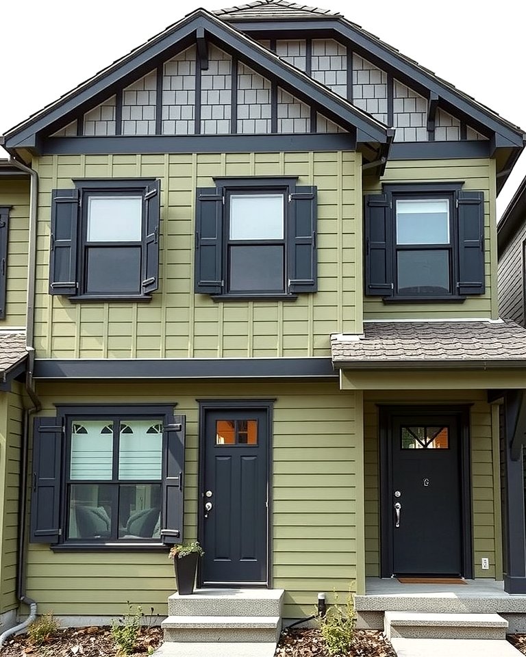 30 Sage Green Exterior House Color Scheme Design Ideas