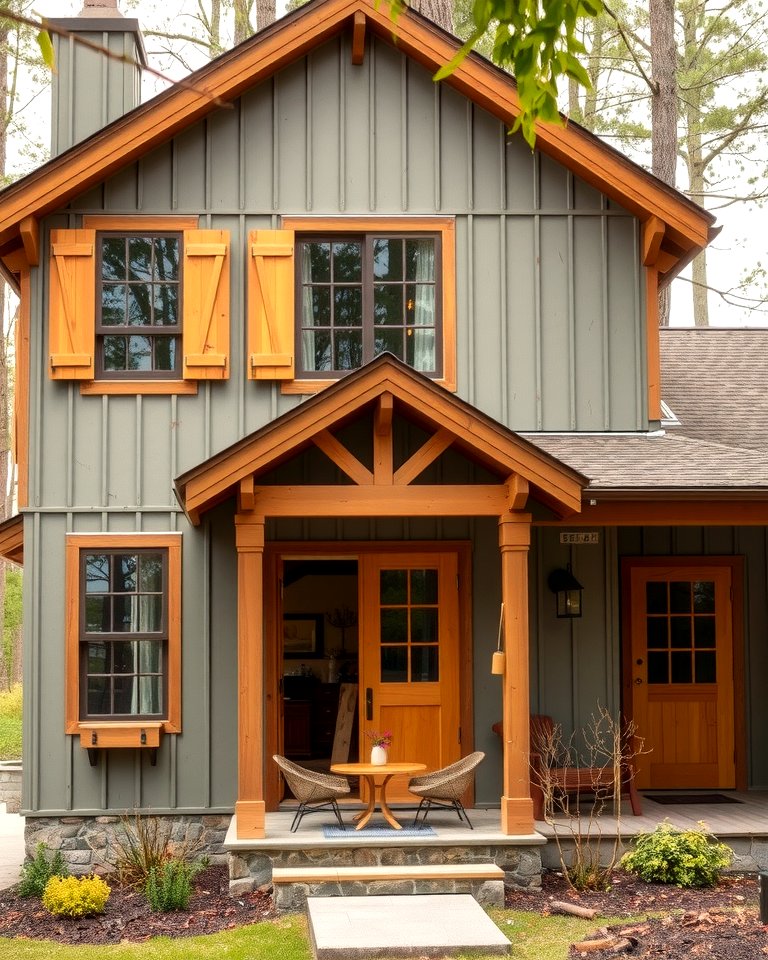 30 Sage Green Exterior House Color Scheme Design Ideas