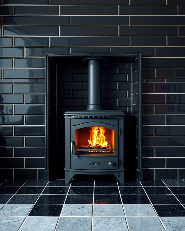 30 Cozy Wood Stove Surround Design Inspirations