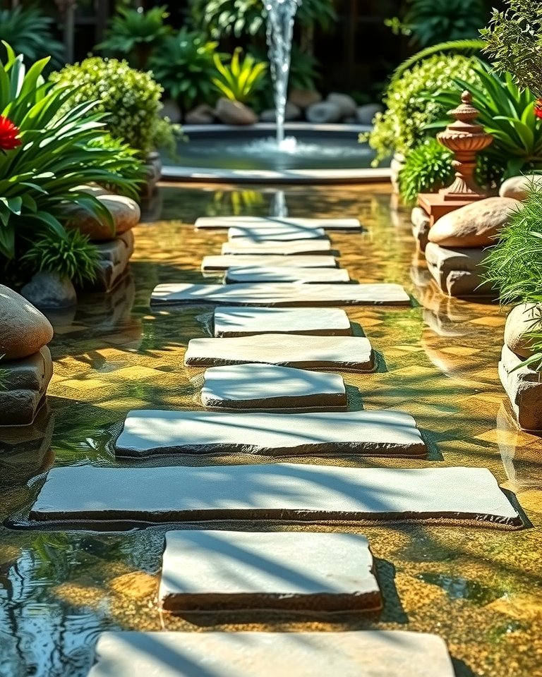 30 Creative Stepping Stone Walkway Garden Ideas