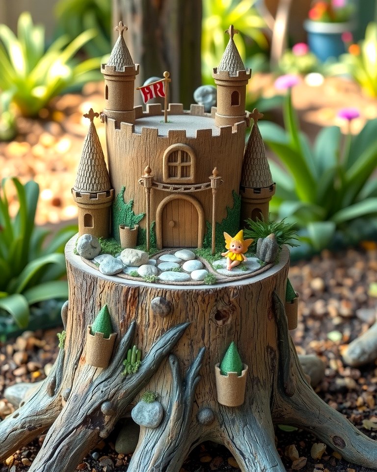 25 Tree Stump Fairy Garden Ideas for Enchanting Spaces