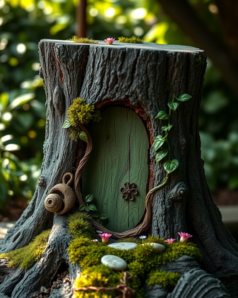 25 Tree Stump Fairy Garden Ideas for Enchanting Spaces