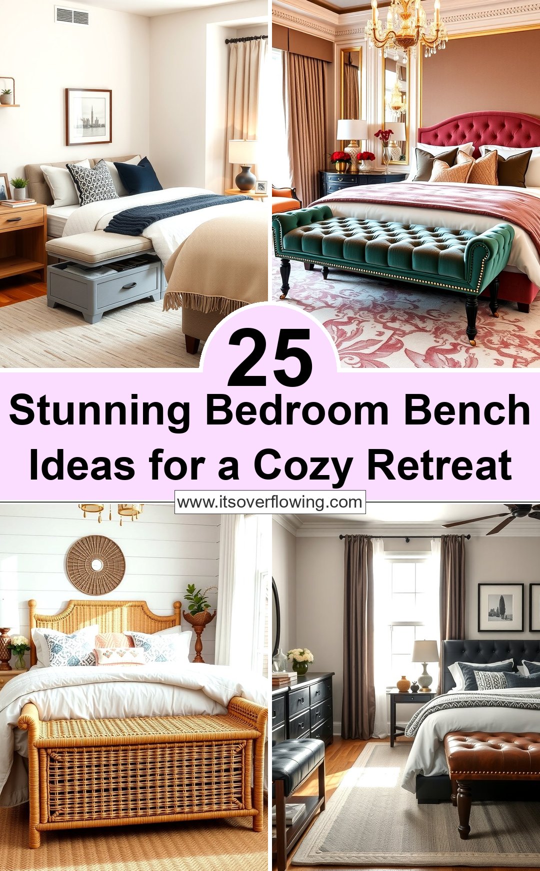 25 Stunning Bedroom Bench Ideas for a Cozy Retreat