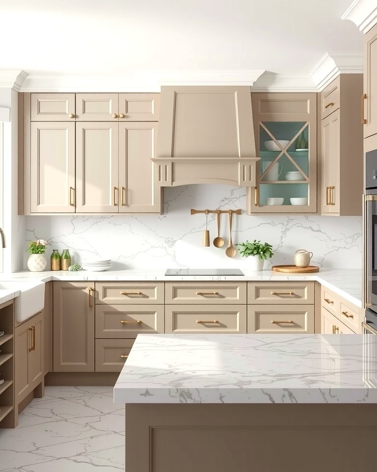 30 Stunning Taupe Kitchen Cabinet Designs for Modern Homes
