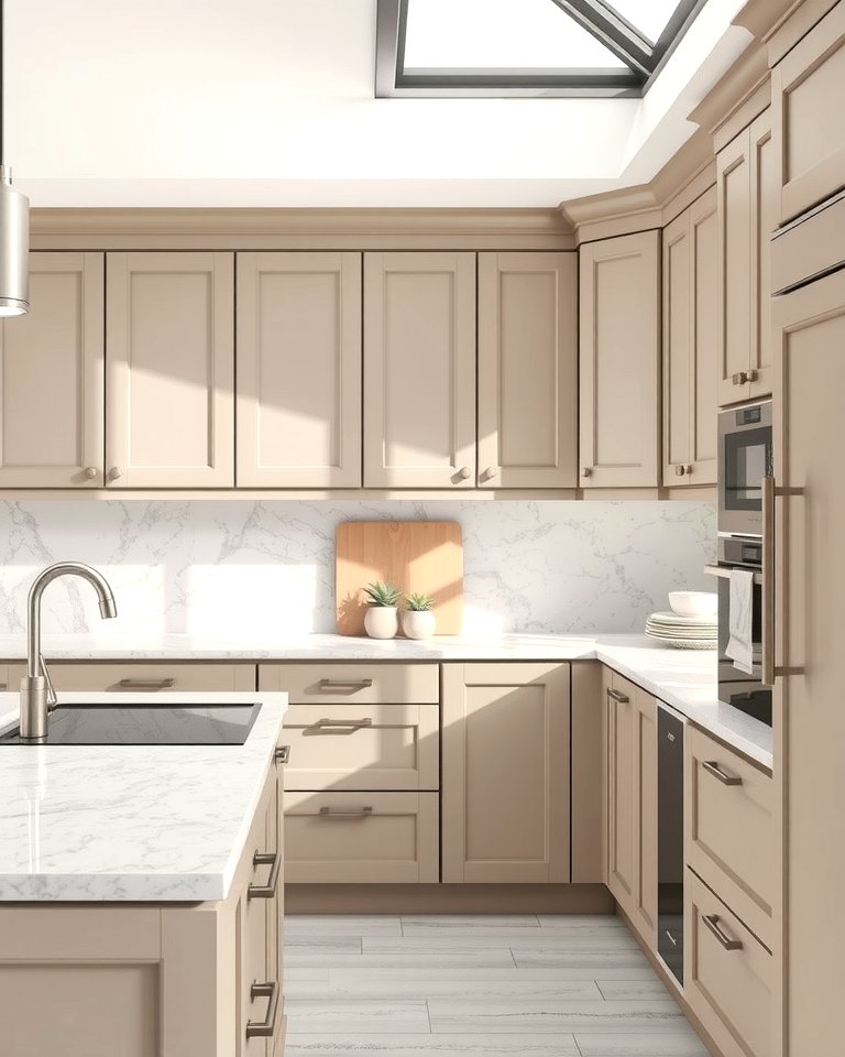 30 Stunning Taupe Kitchen Cabinet Designs for Modern Homes