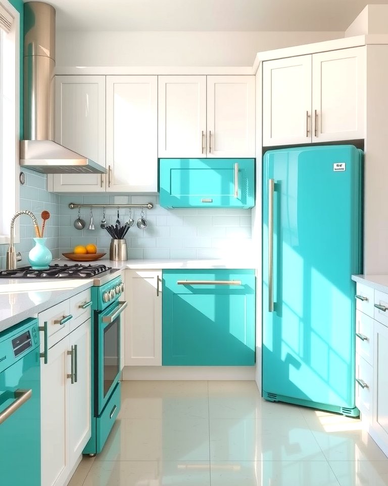 25 Teal and White Kitchen Ideas for a Fresh Look