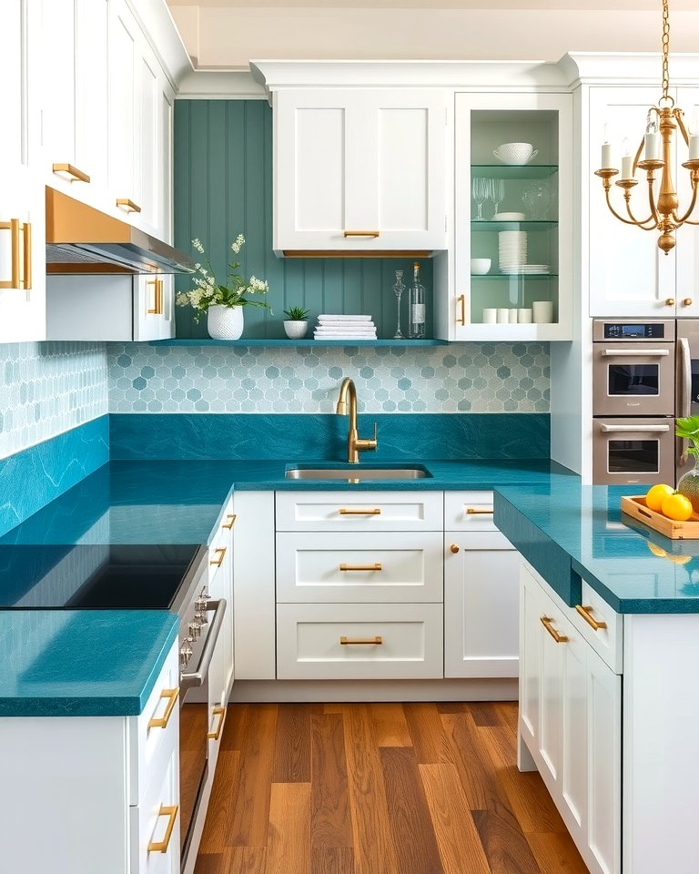 30 Blue Countertop Kitchen Ideas for Bold Statement Spaces