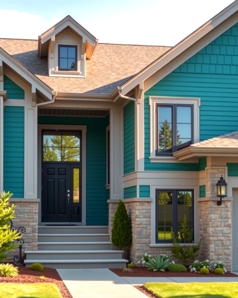 25 Teal House Exterior Ideas for a Bold and Beautiful Look