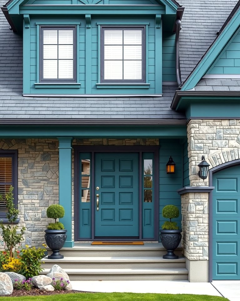 25 Teal House Exterior Ideas for a Bold and Beautiful Look