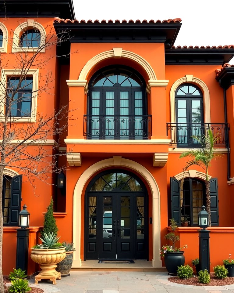 25 Orange House Exterior Ideas for a Bold Look