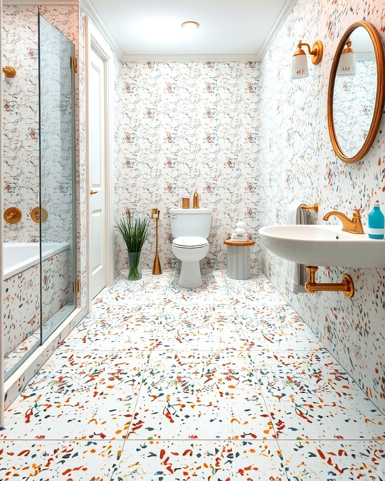 30 Powder Room Floor Tile Ideas for Elegant Small Spaces