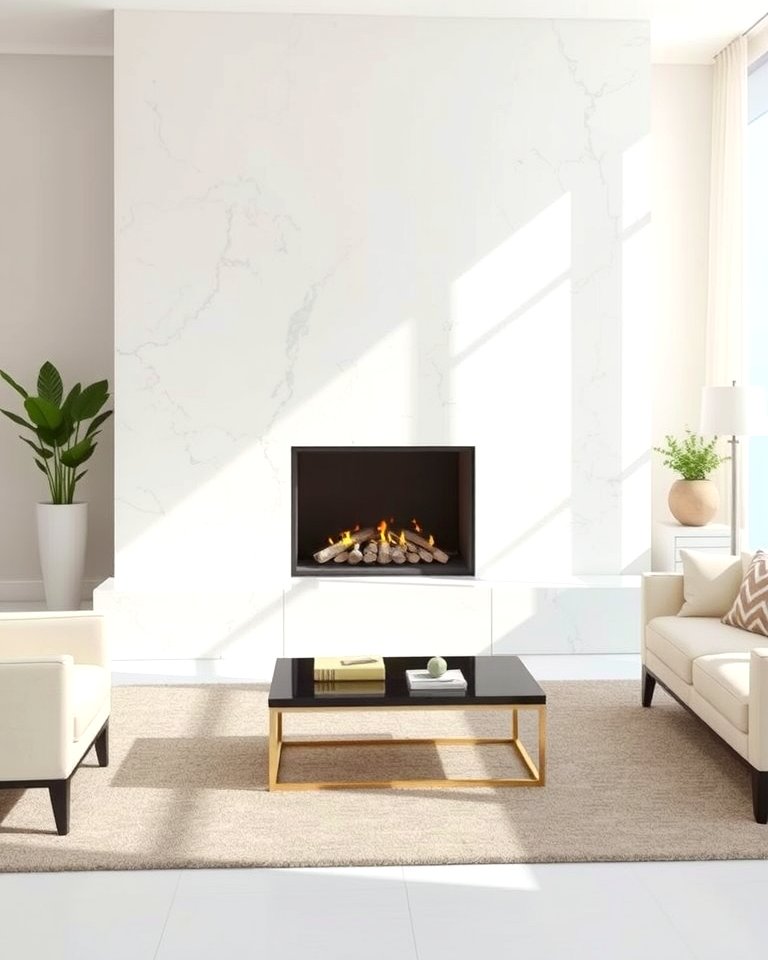25 Quartz Fireplace Surround Ideas for a Sleek Look