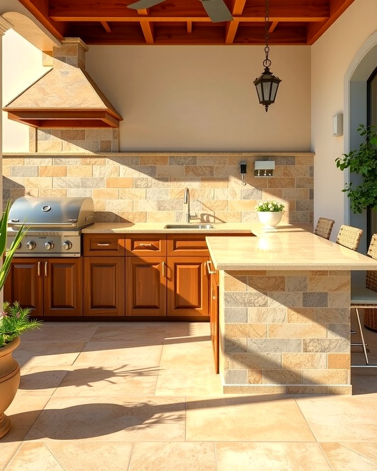 25 Types of Outdoor Kitchen Countertops for Durability