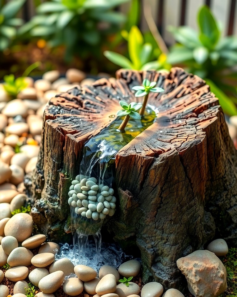 25 Tree Stump Fairy Garden Ideas for Enchanting Spaces
