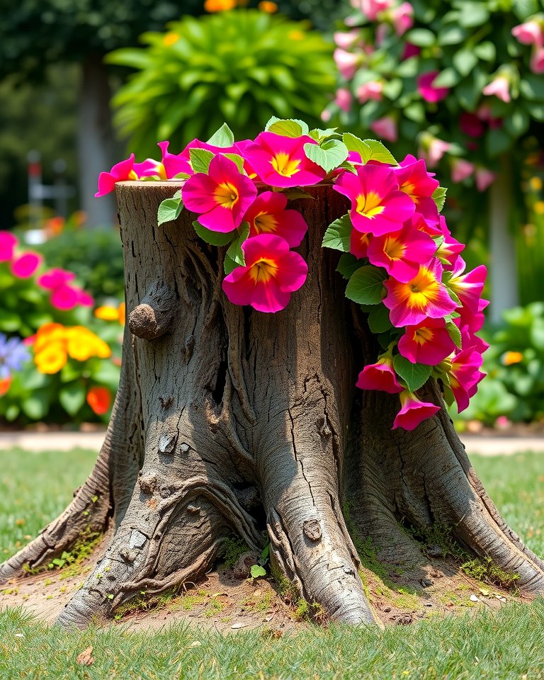 25 Tree Stump Fairy Garden Ideas for Enchanting Spaces